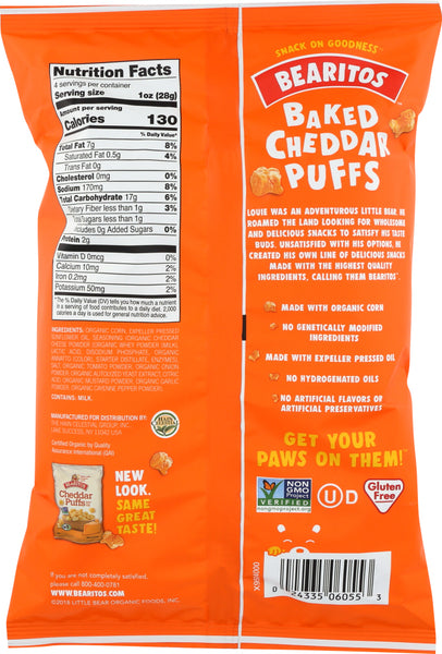 BEARITOS: Baked Cheddar Puffs, 4 oz – PetGeneralStore