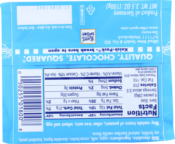 RITTER SPORT: Alpine Milk Chocolate Bar, 3.5 oz – PetGeneralStore