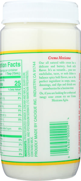 CACIQUE: Crema Mexicana Table Cream, 15 oz – PetGeneralStore