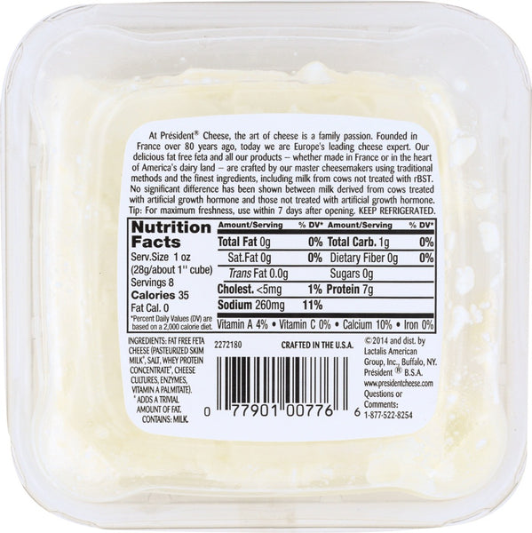 PRESIDENT: Cheese Feta Full Flavored Chunk, 8 oz – PetGeneralStore