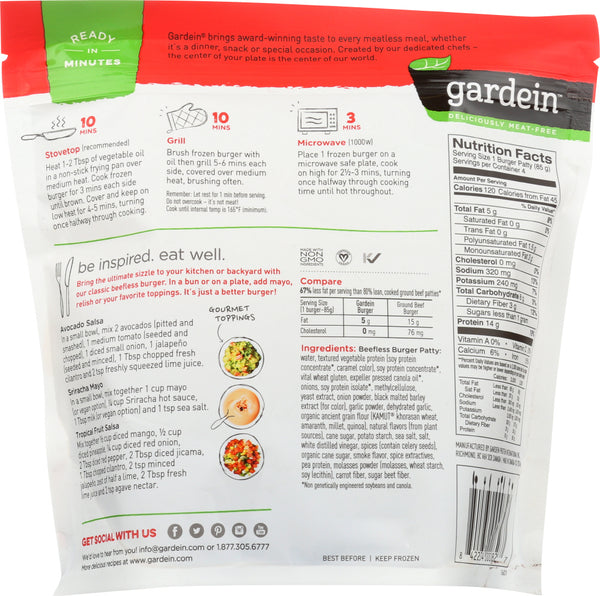 GARDEIN: Ultimate Beefless Burger 12 Oz – PetGeneralStore