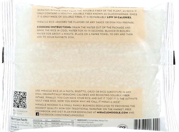 MIRACLE NOODLE: Miracle Rice, 8 oz – PetGeneralStore